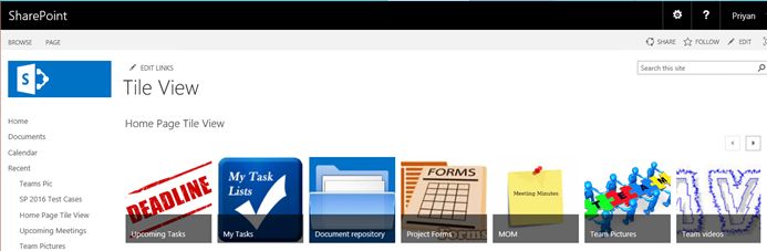 Implement Tile View In SharePoint Using Promoted Links